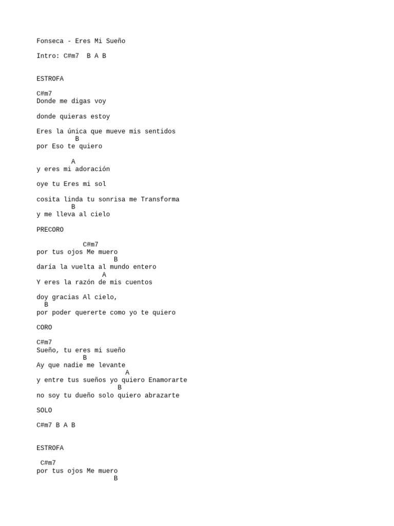 Fonseca - Eres Mi Sueño | PDF