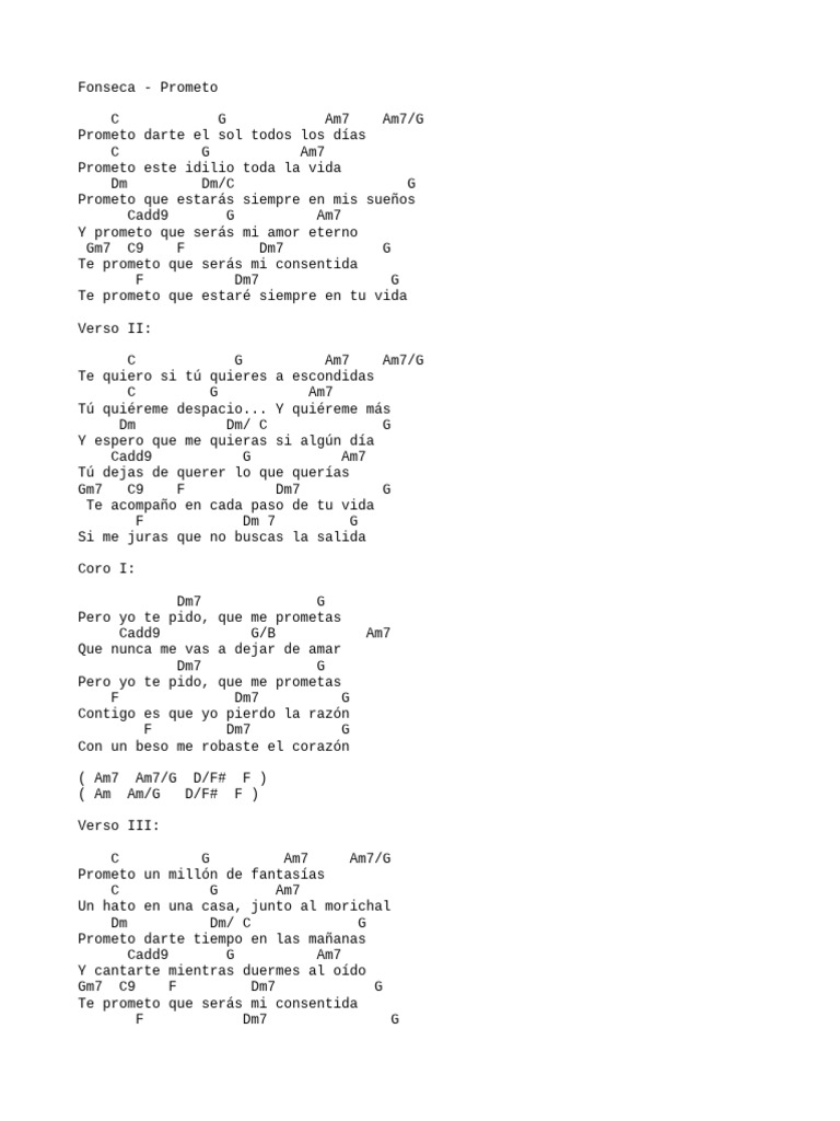 Fonseca - Prometo | PDF