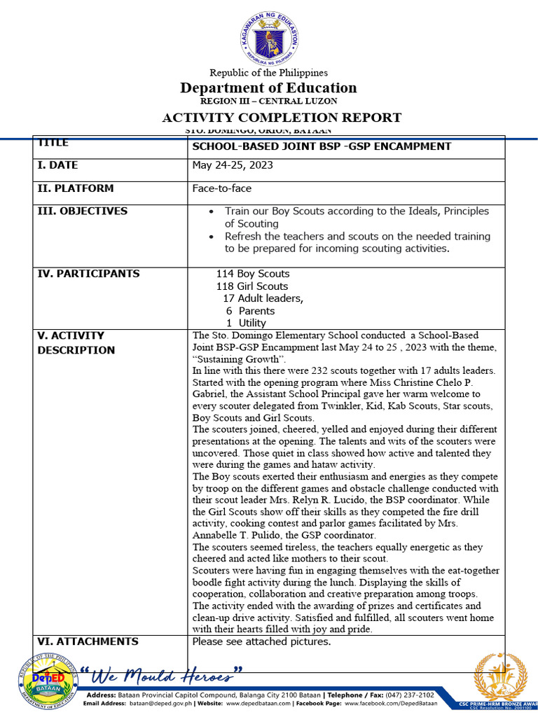 ACR-sdes Bsp-Encampment 2023 | PDF | Scouting | Outdoor Recreation