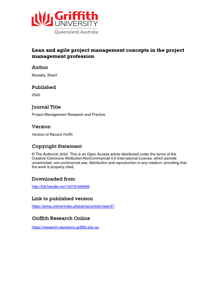 Project Management For Agile Articles Pdf Agile Software Development Lean Manufacturing