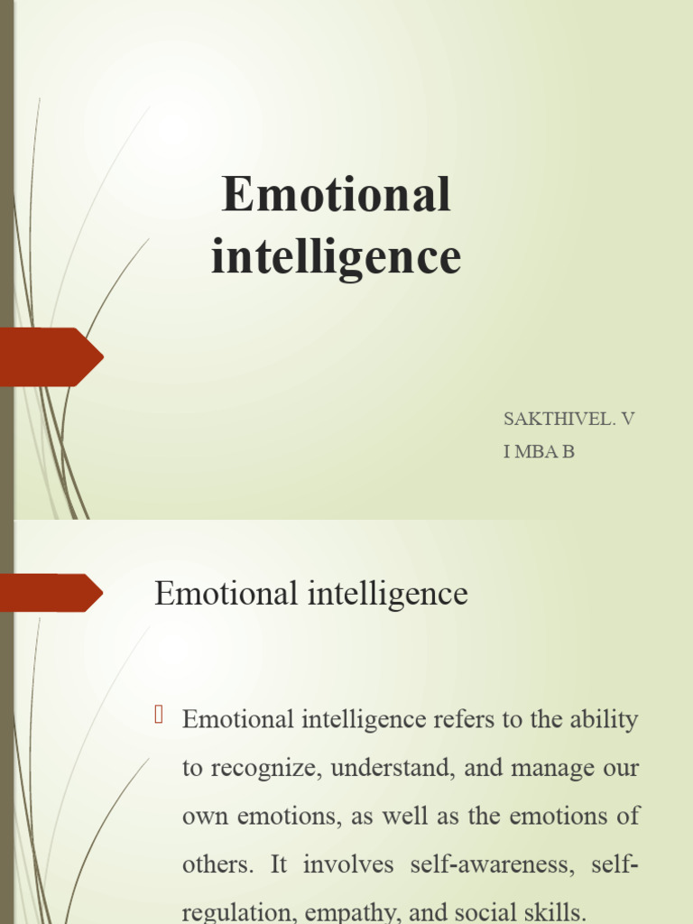 Emotional Intelligence | PDF