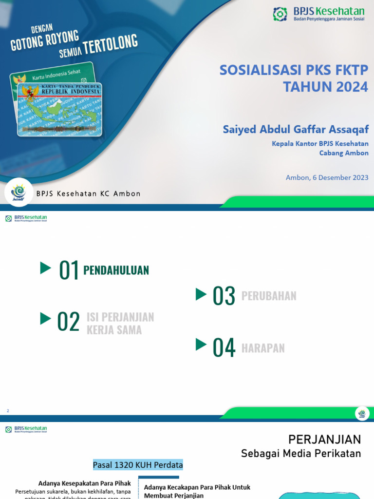 Sosialisasi PKS FKTP 2024 BPJS Kesehatan | PDF
