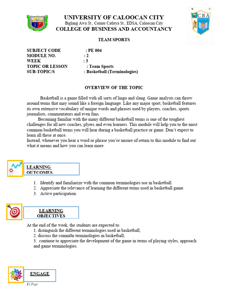 Basketball Terminology Guide | PDF | Games Of Physical Skill | Indoor ...