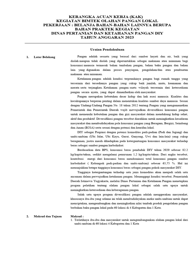 KAK BHN Praktek2023 | PDF