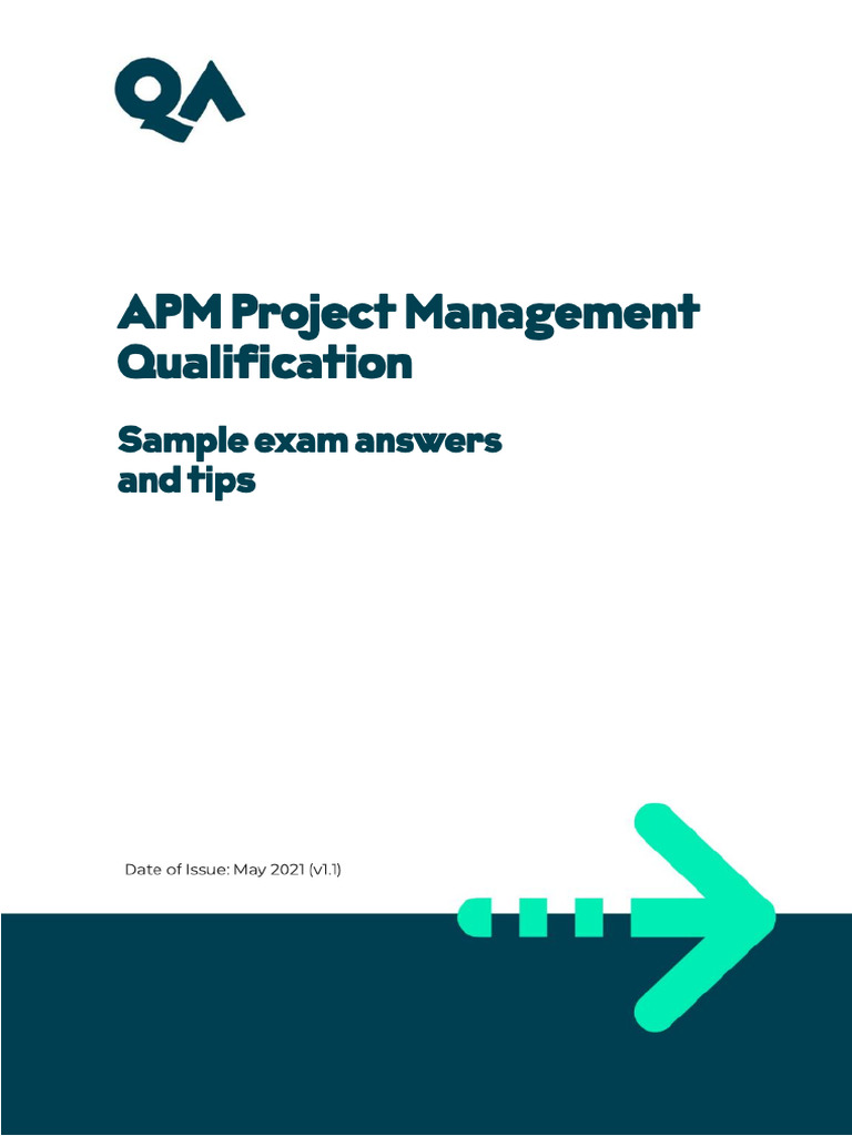 APM PMQ 2.0 Sample Exam Answers v1.1 | PDF