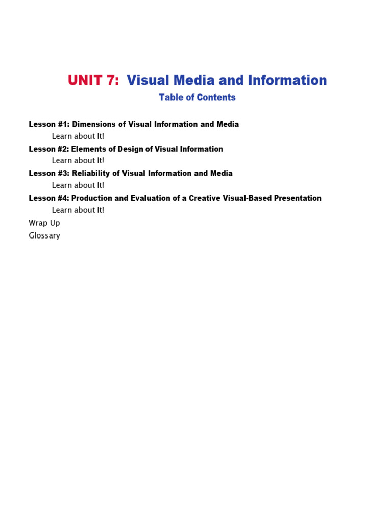 Visual Media: Importance and Examples | PDF | Infographics ...