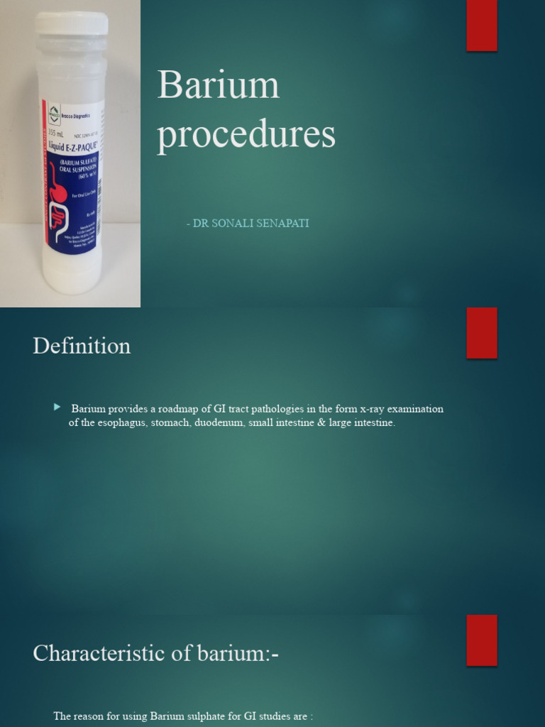 Barium Procedures | PDF