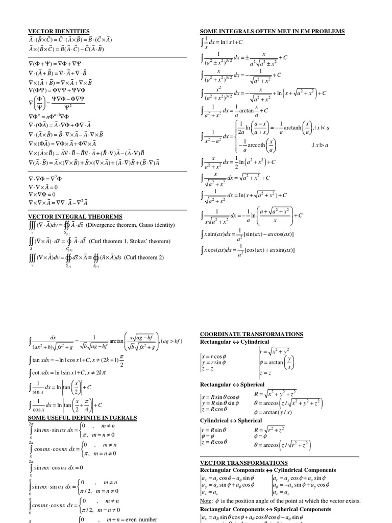 Electromagnetic Formula
