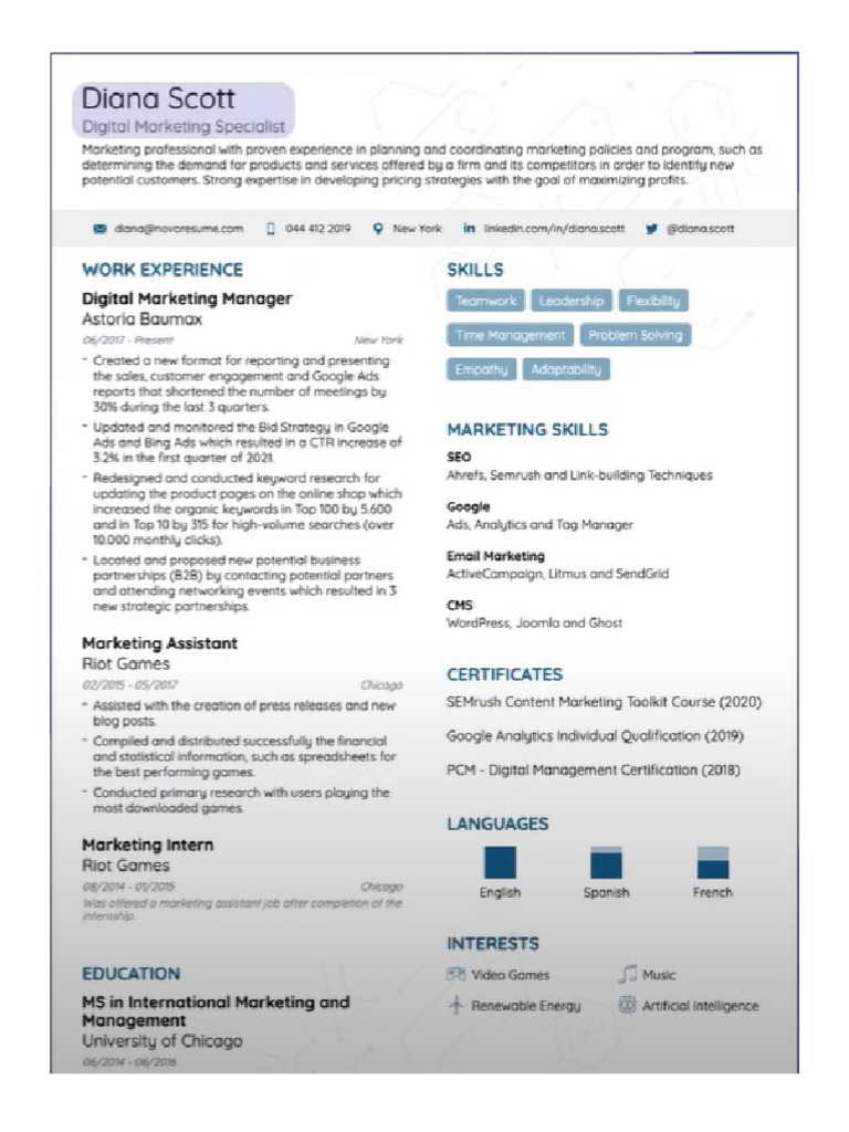Resume Sample | PDF