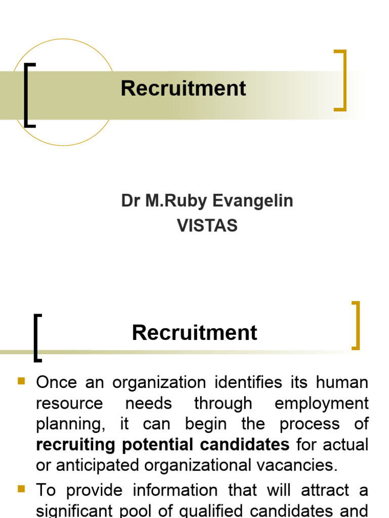 Recruitment Process Pdf Recruitment Employment