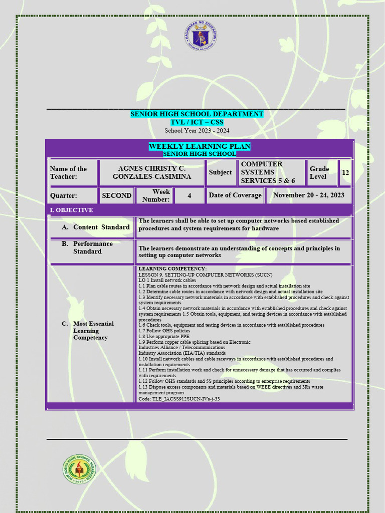 WLP - Q2W4 - CSS1&2 New Format | PDF | Computer Network | Learning