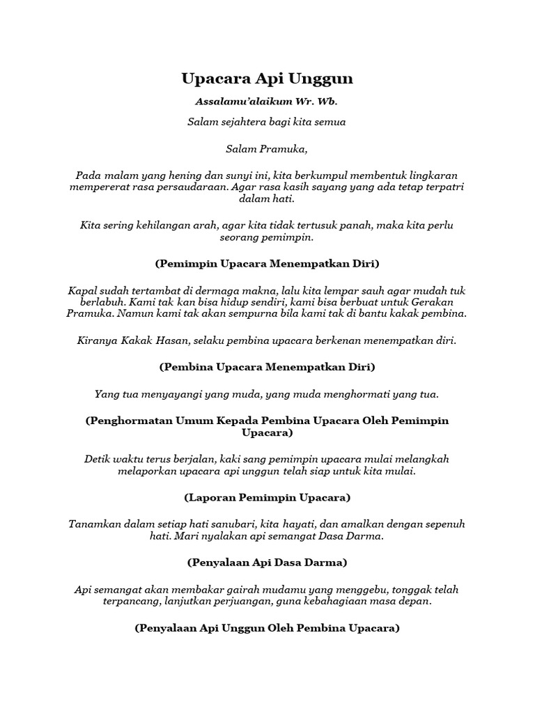 Upacara API Unggun | PDF