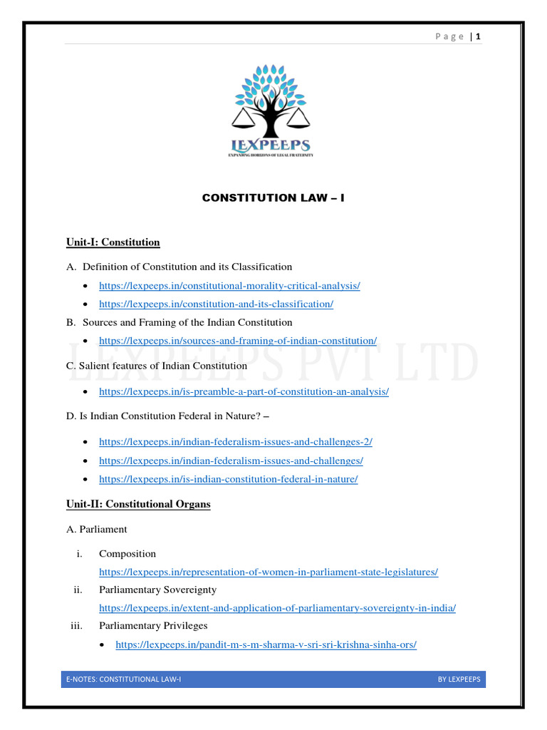 Constitutional Law I Study Guide | PDF | Constitution | Legal Documents