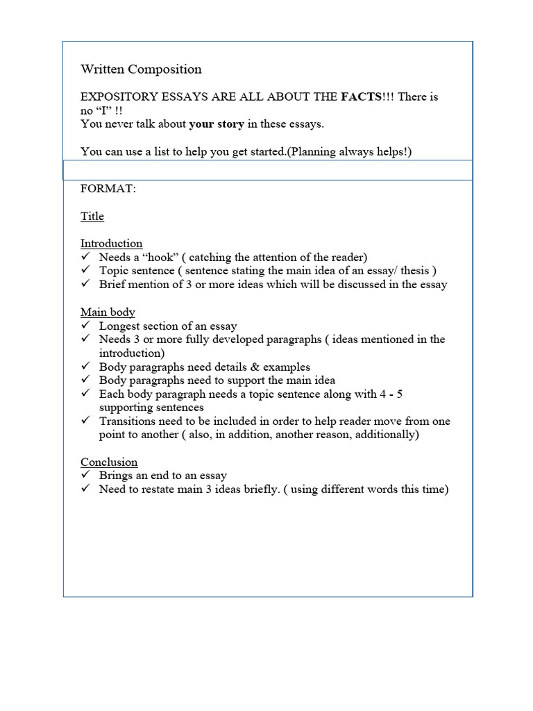 Expository Writing Grade 6 | PDF