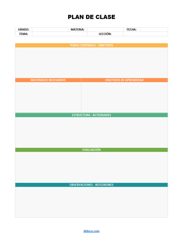 Plan de Clase | PDF