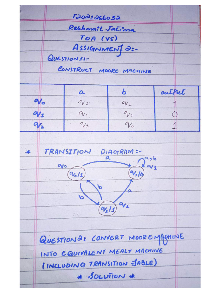 TOA Assignment 2 | PDF