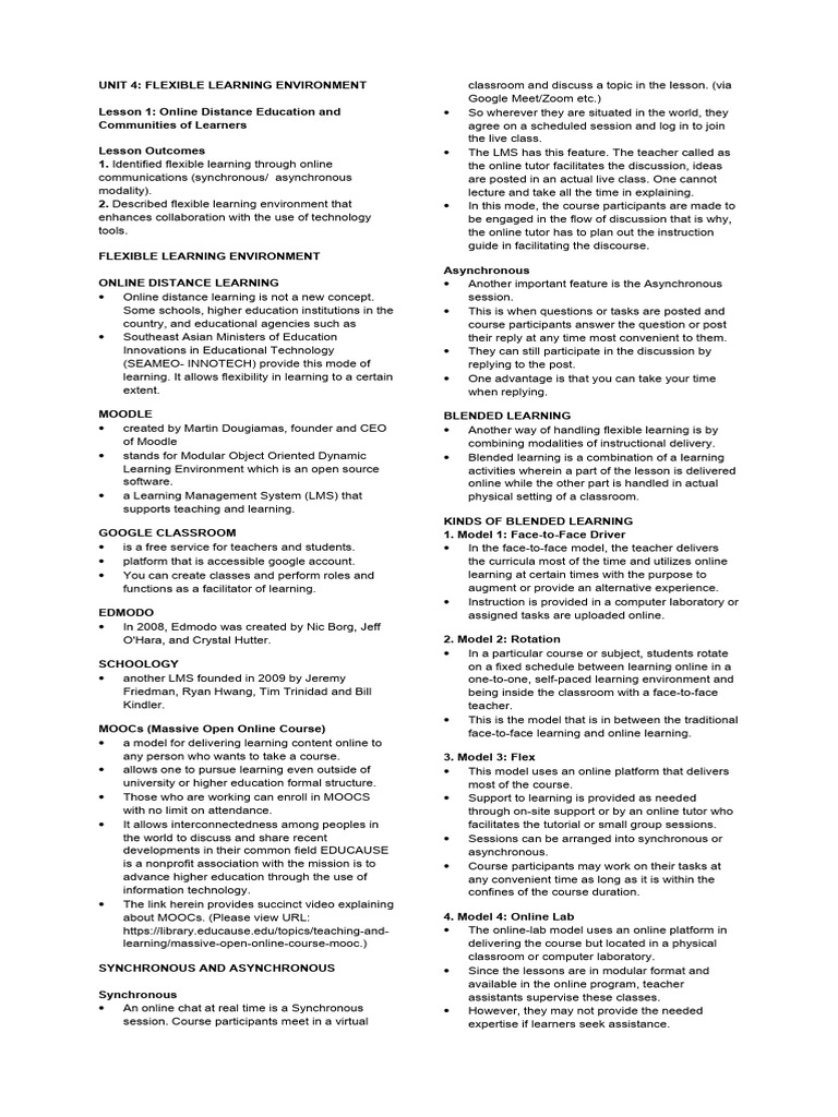 Flexible Learning Environment | PDF | Social Networking Service ...