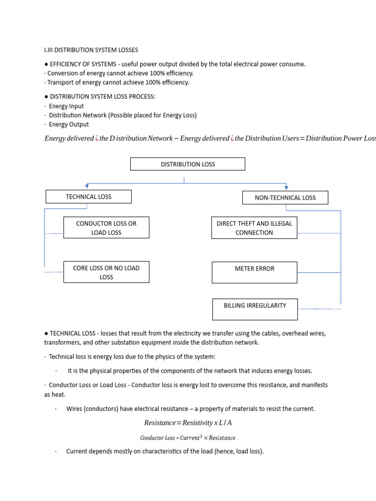 Distribution System Losses | PDF