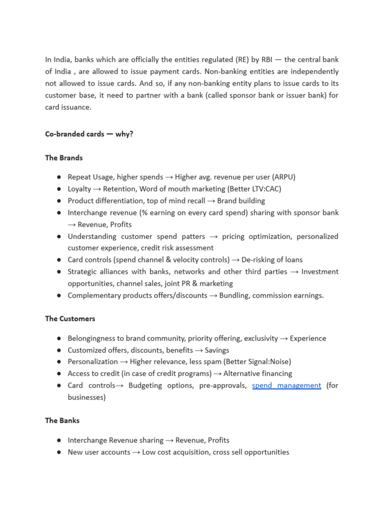 Co-Branded Cards | PDF