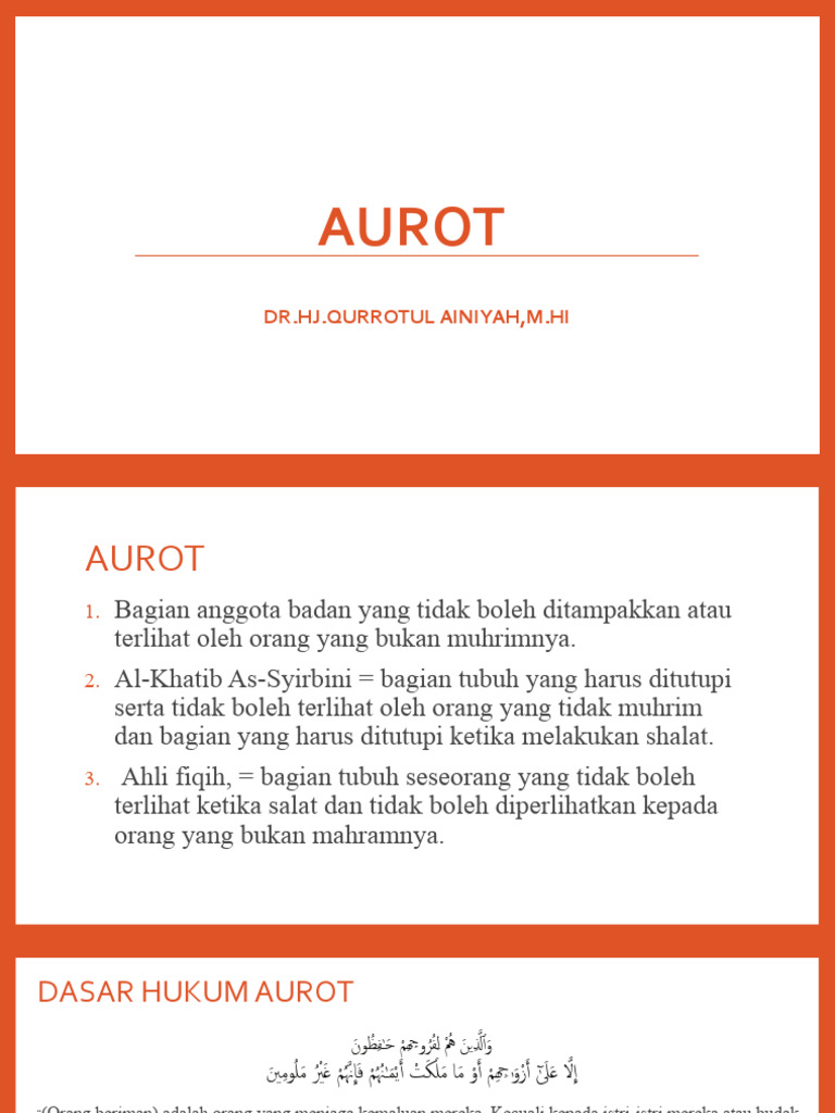 Panduan Aurat dalam Islam dan Gender | PDF