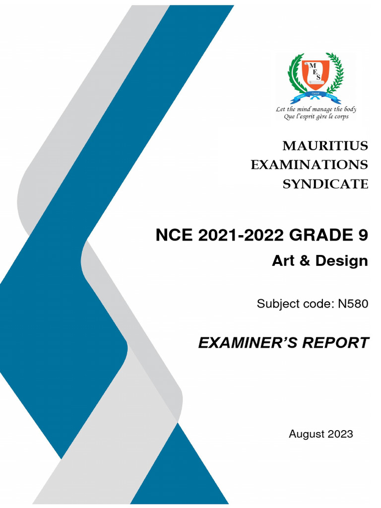 NCE 2021-2022 Grade 9 Art Report | PDF | Drawing | Paintings
