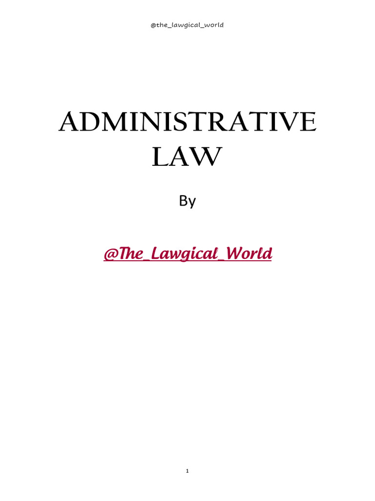Adminstrative Law | PDF