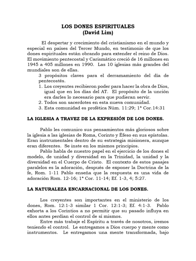 Los Dones Espirituales | PDF