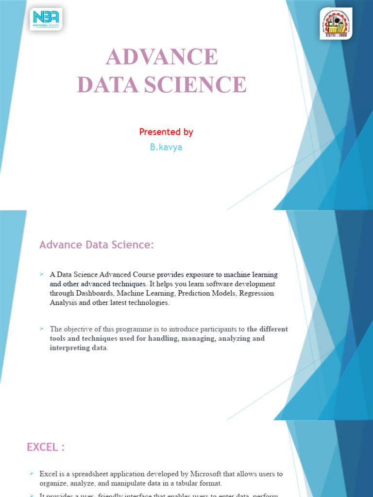 Advance Data Science Clusters | PDF | Databases | Microsoft Excel Advance Data Science Clusters | PDF | Databases | Microsoft Excel