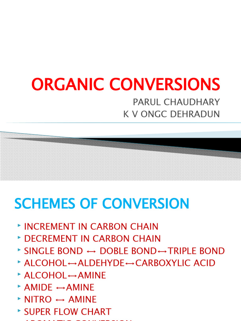 Organic Conversions Parul Chaudhary Pdf