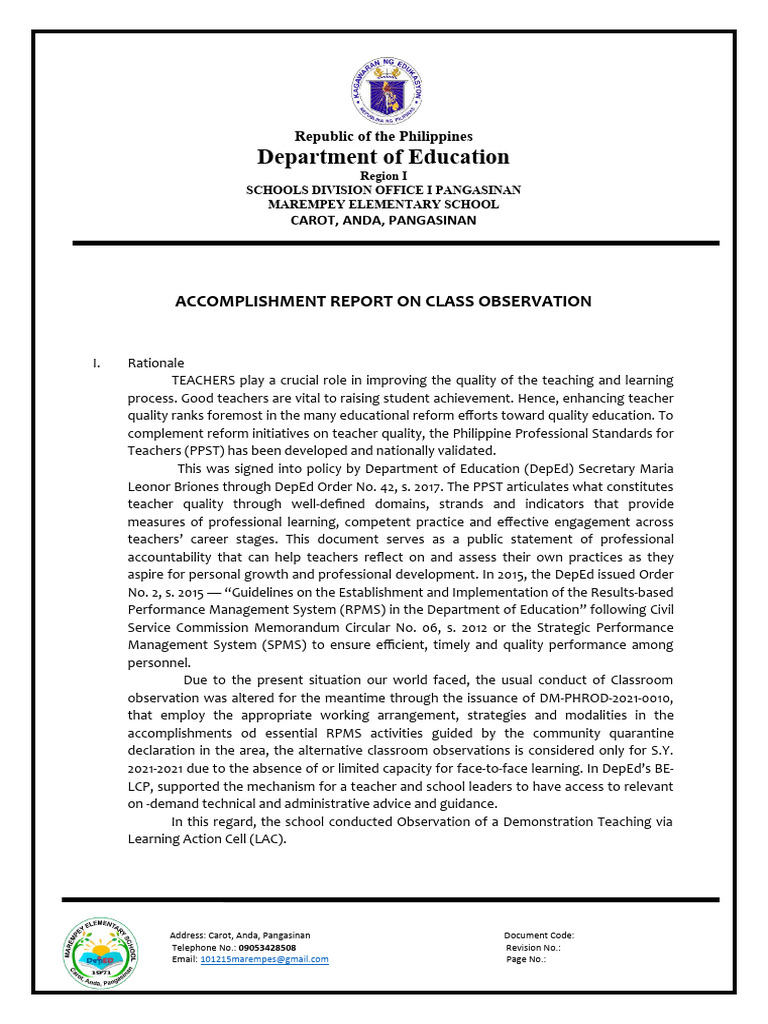 2021 - Front-Cover A4 | PDF | Teachers | Learning