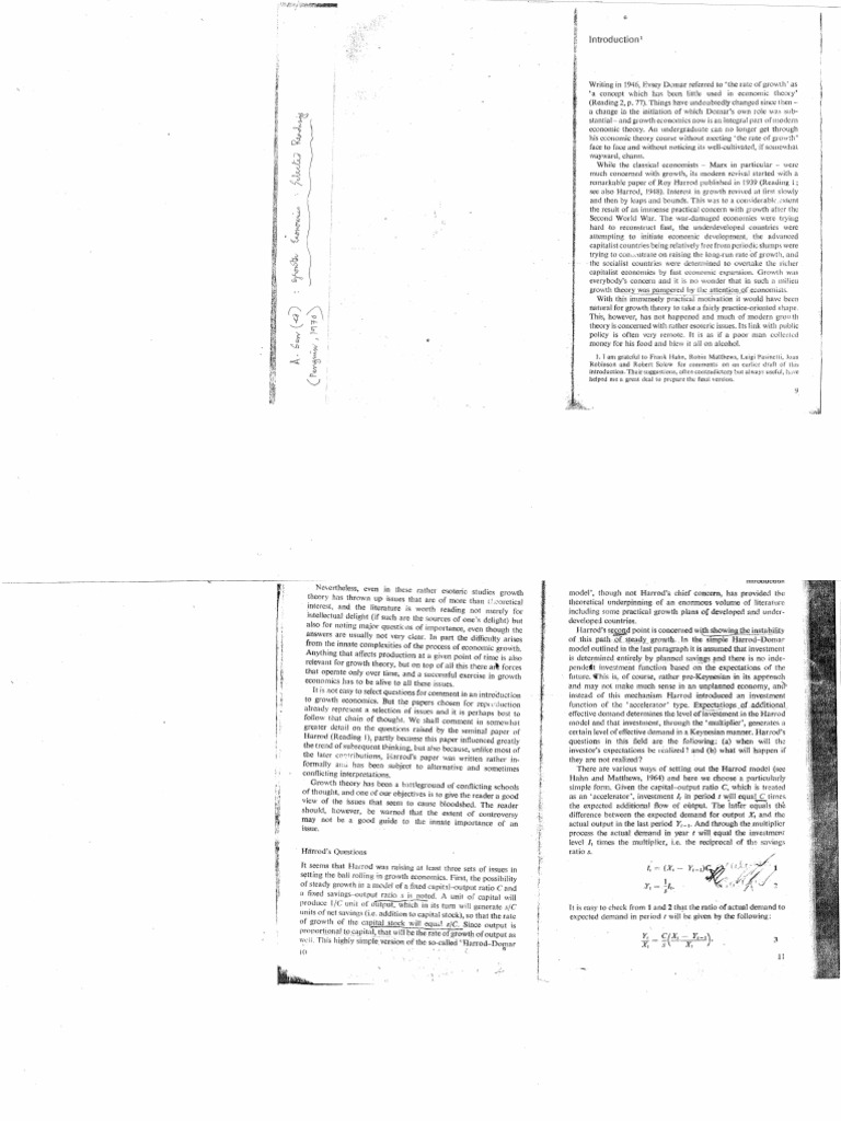 Harrod Domar Model | PDF | Economic Growth | Economics