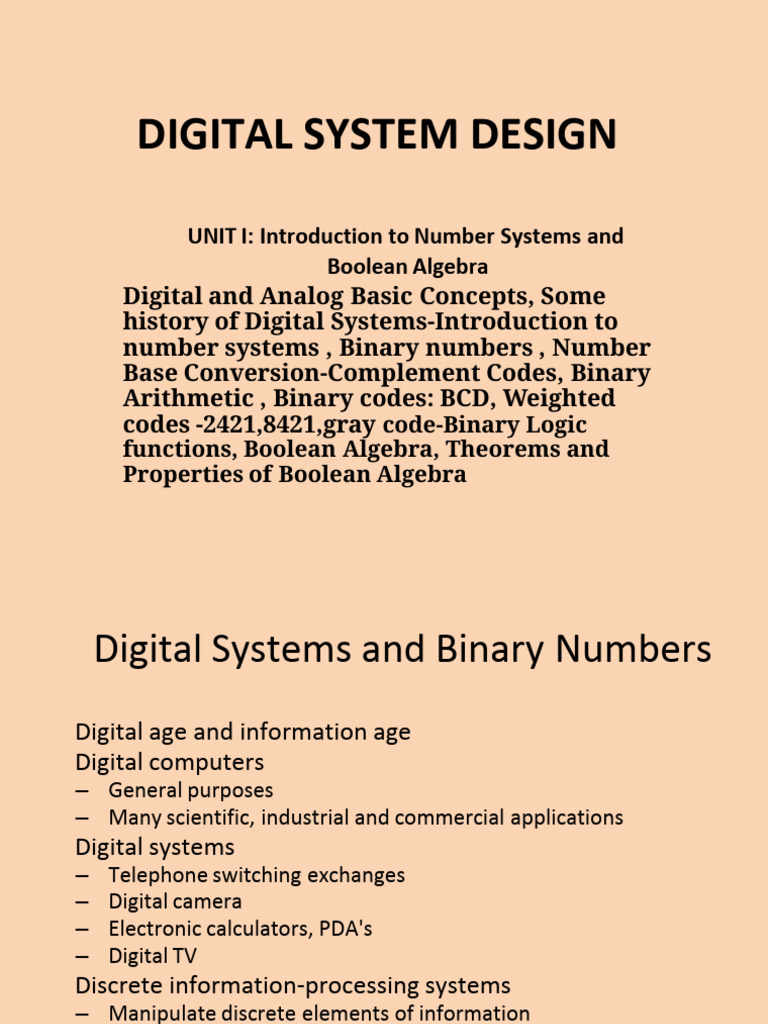 Digital System Design Notes | PDF
