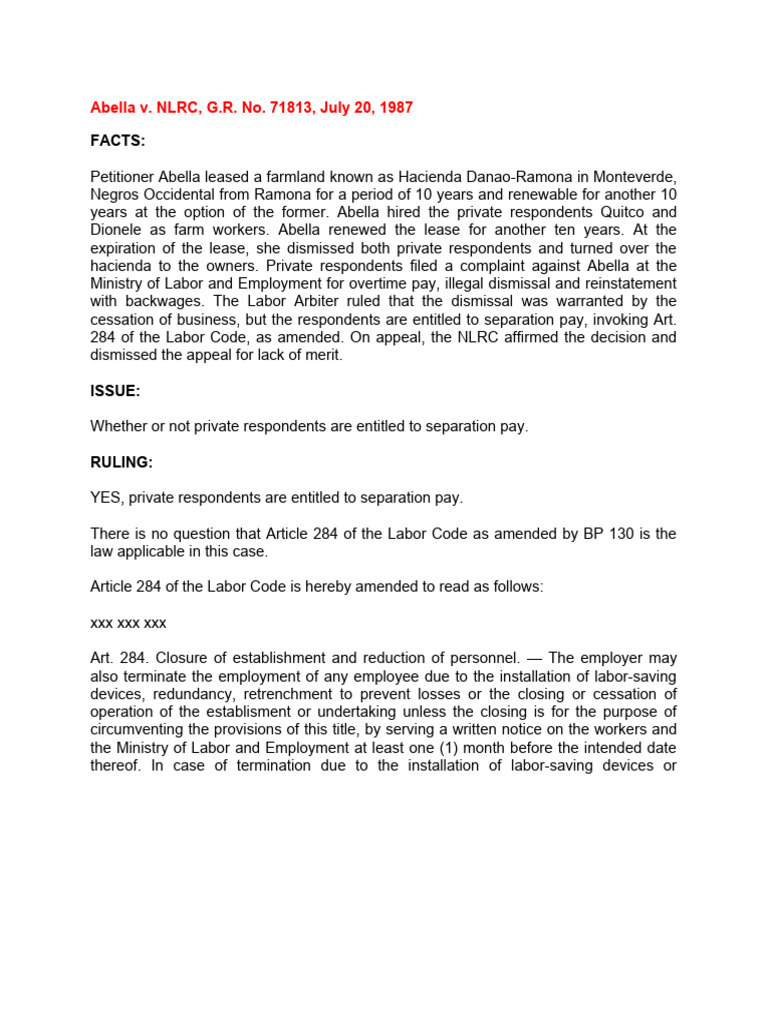 Case Digests Labor Standards | PDF | Cost Of Living | Arbitration