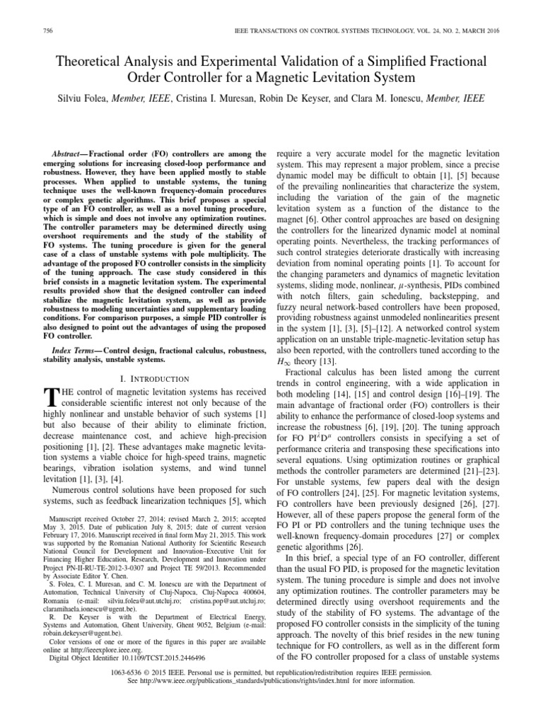 Theoretical Analysis And Experimental Validation Of A Simplified
