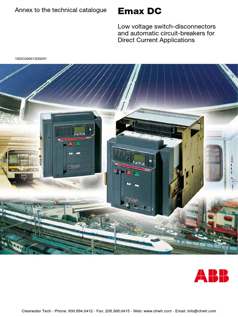 ABB SACE Emax DC Circuit Breakers | Direct Current | Power Supply ...