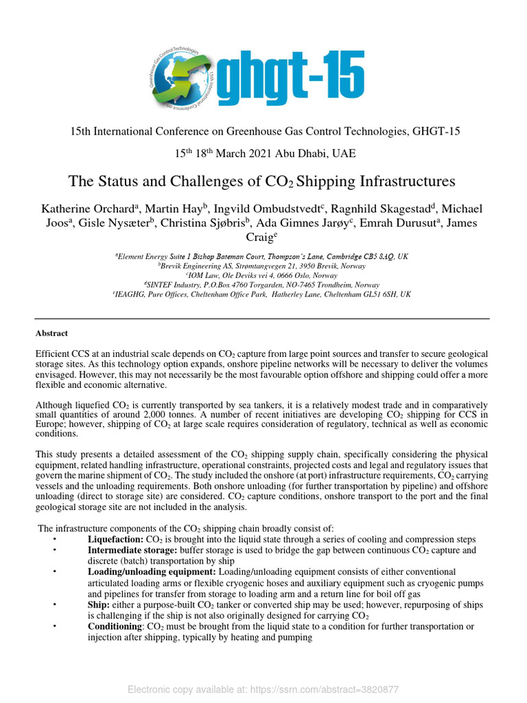 SSRN Id3820877 | PDF | Carbon Capture And Storage | Transport