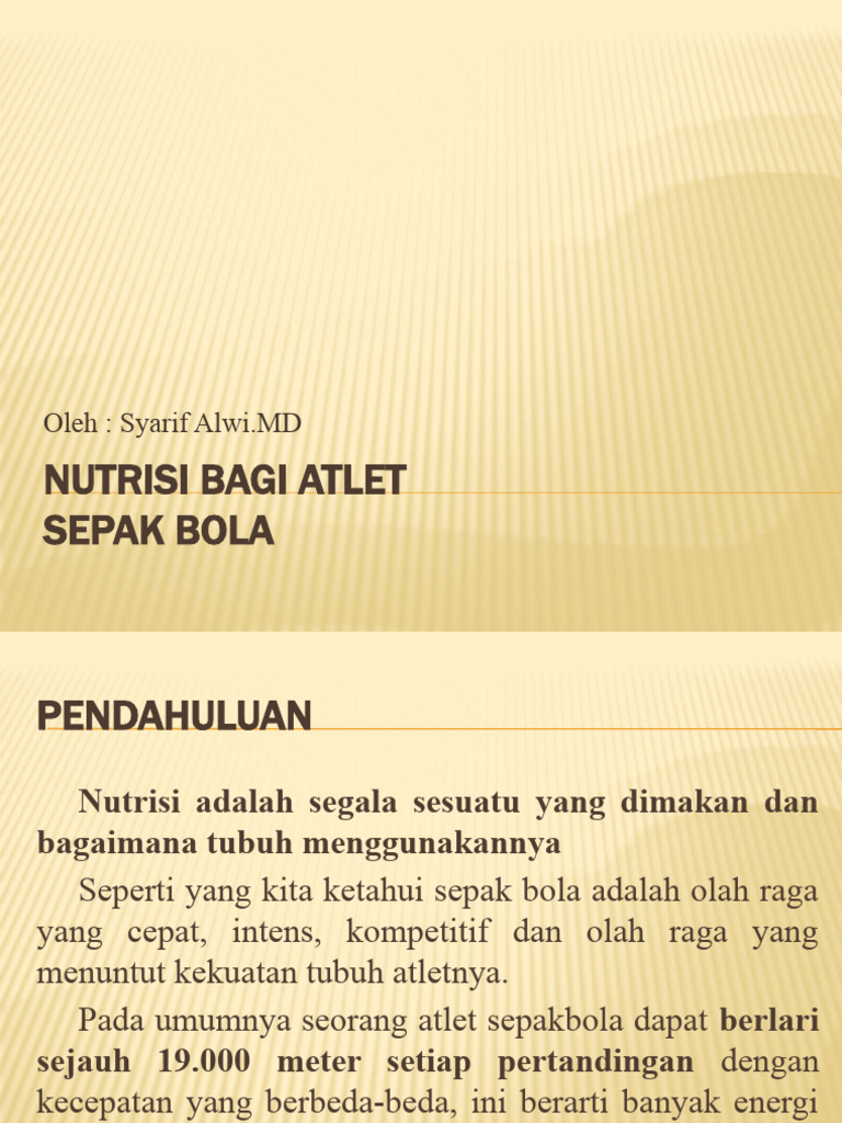Nutrisi Bagi Atlet Sepak Bola 2 | PDF