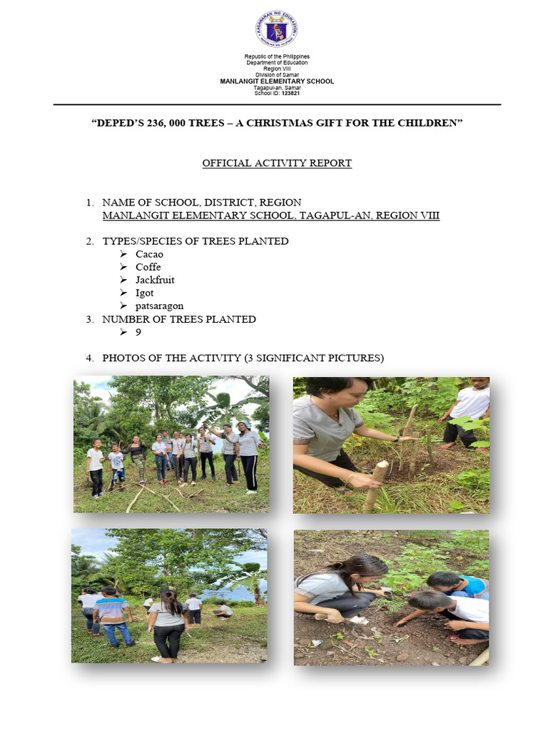 Manlangit Es Tree Planting Acr | PDF