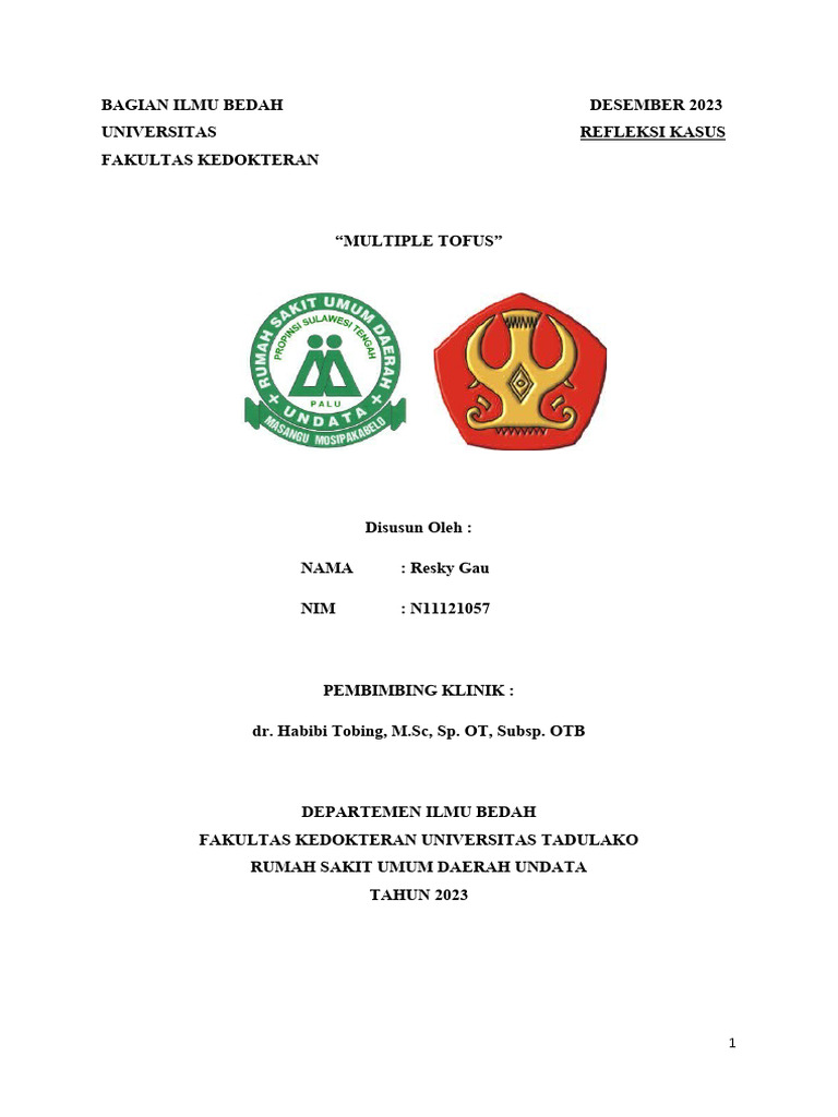 Tofus Gout: Definisi dan Manajemen | PDF