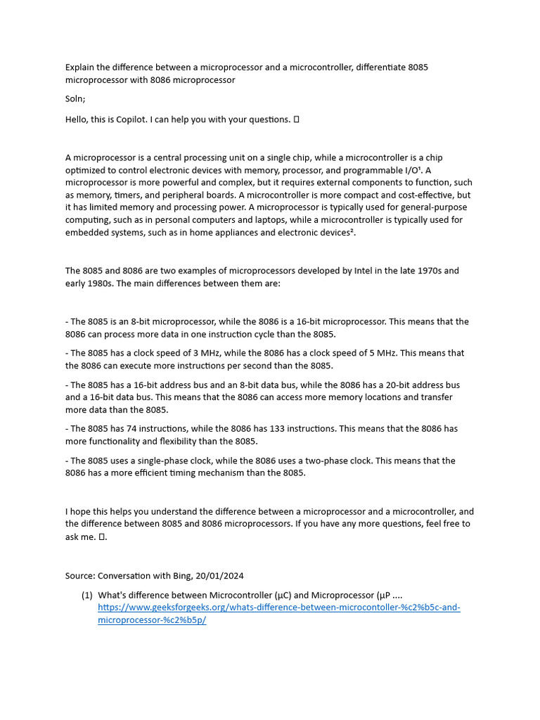 Microprocessors Assignment Draft | PDF
