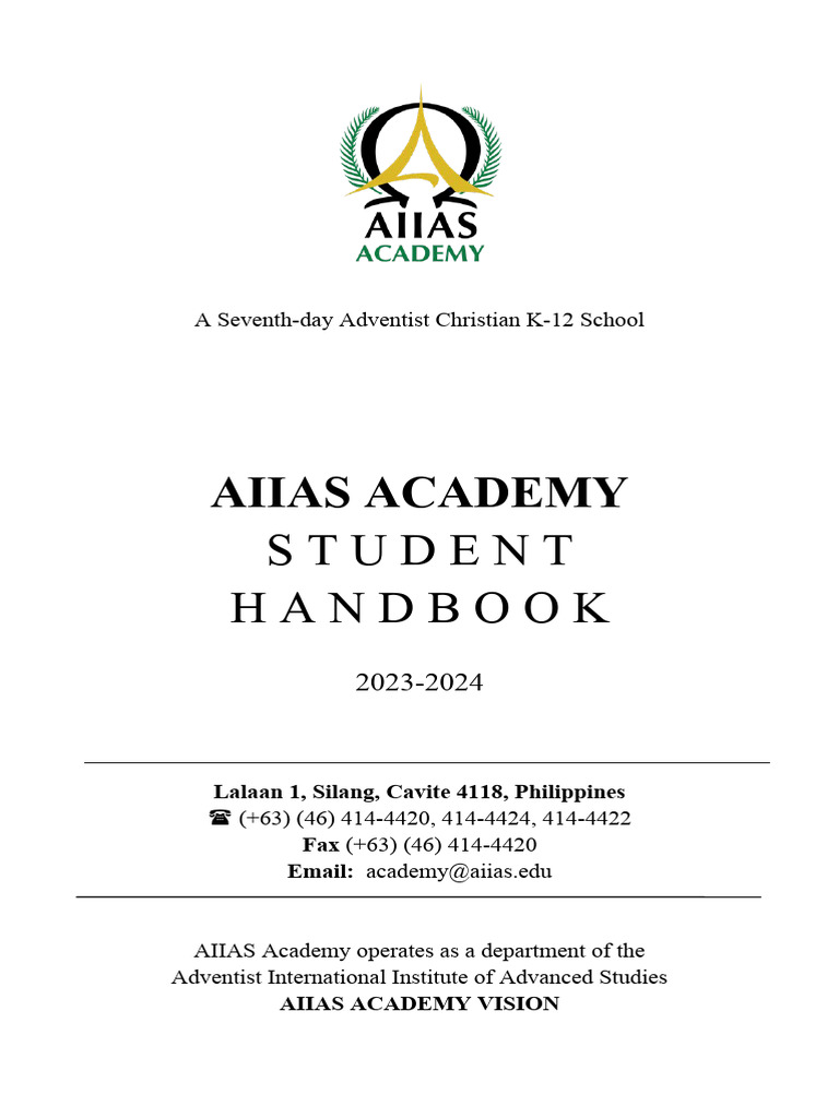 AA Handbook 2023 2024 Draft 2 | PDF | English As A Second Or Foreign ...