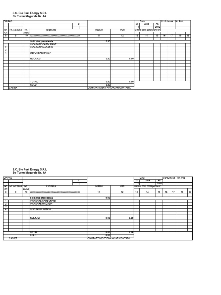 Registru de Casa MODEL | PDF