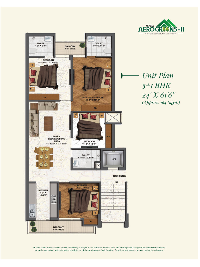 3+1 BHK Layout Motia Aerogreens | PDF