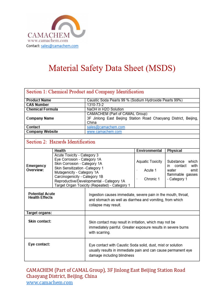 Water Reducer MSDS | PDF