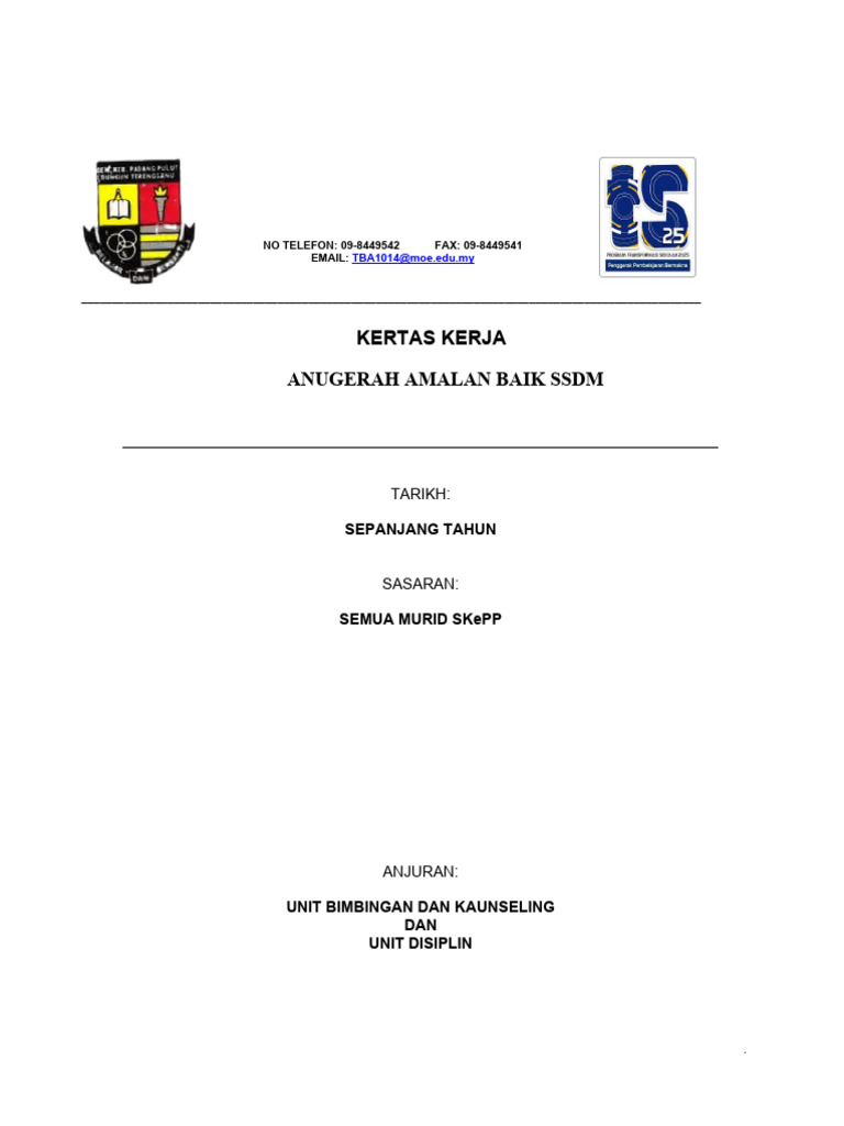 Kertas Kerja Amalan Baik Ssdm Pdf