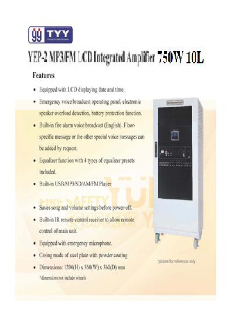 Yep-2 MP3 - FM 750W 10L + RM-50 | PDF