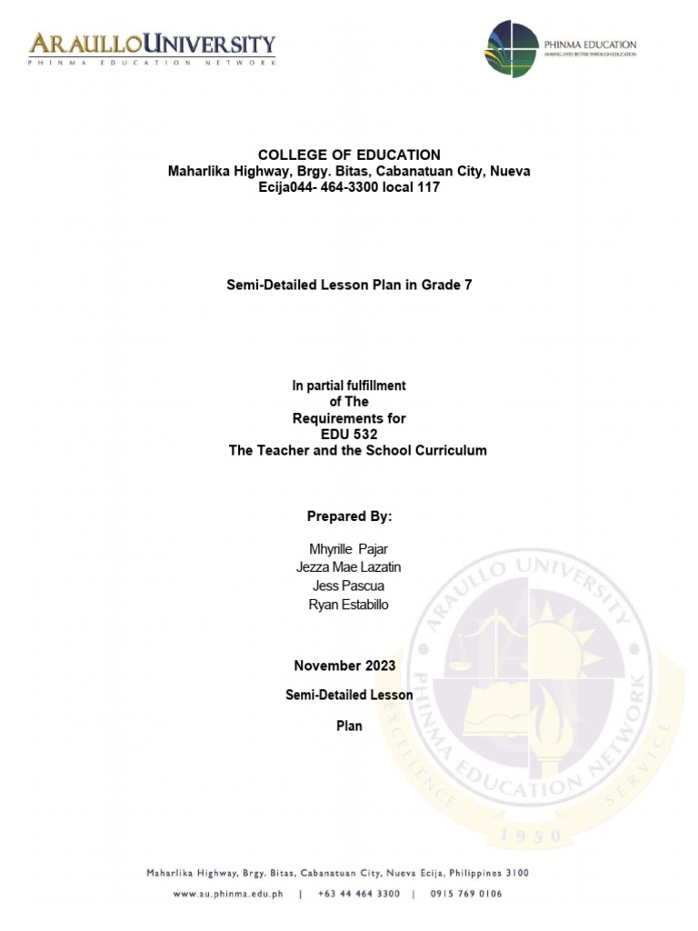 Grade 7 Lesson Plan: Active vs Passive Voice | PDF | Subject (Grammar ...