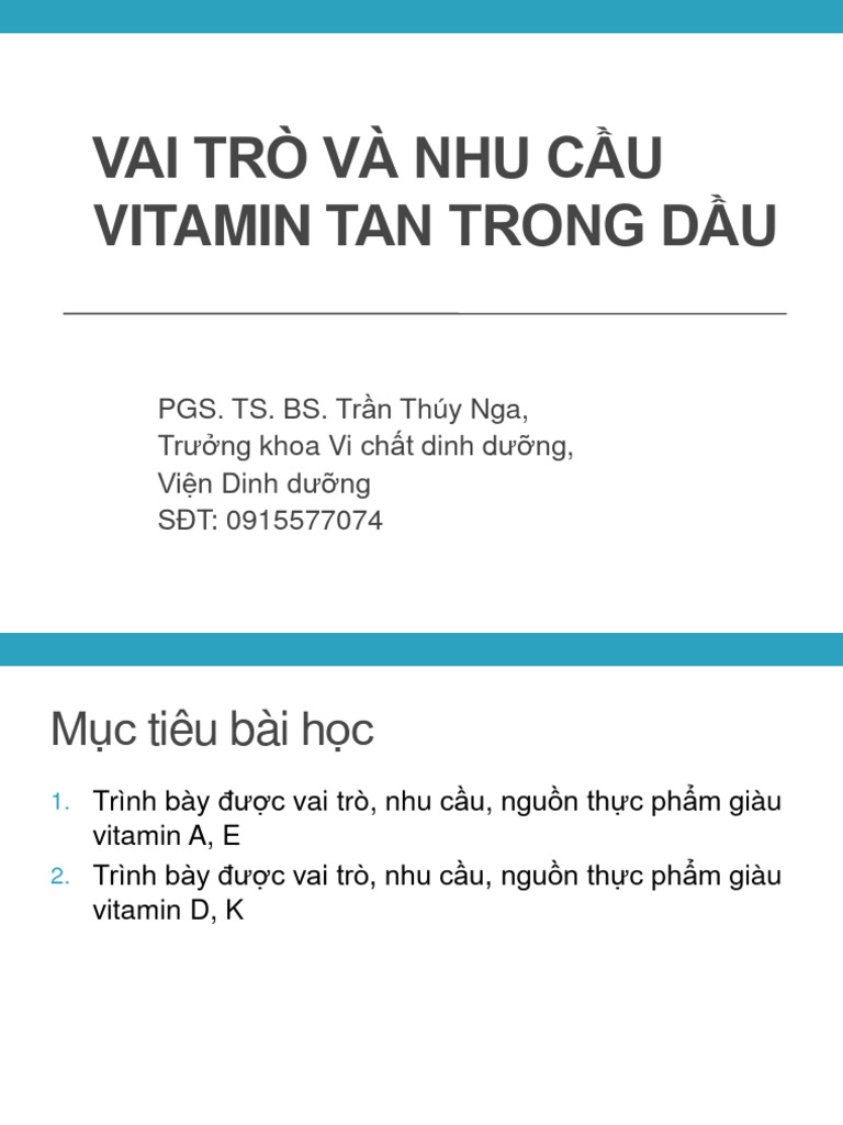 Vitamin Tan Trong Dau Lop 3 Thang 110520 | PDF