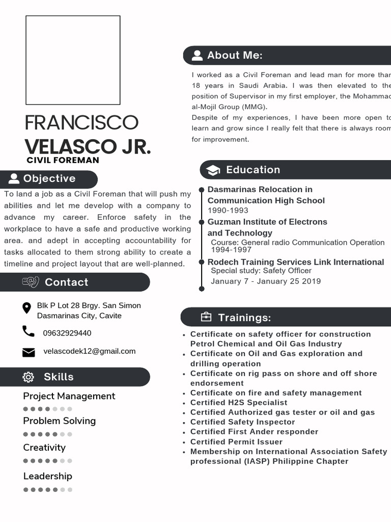 Velasco Resume | PDF