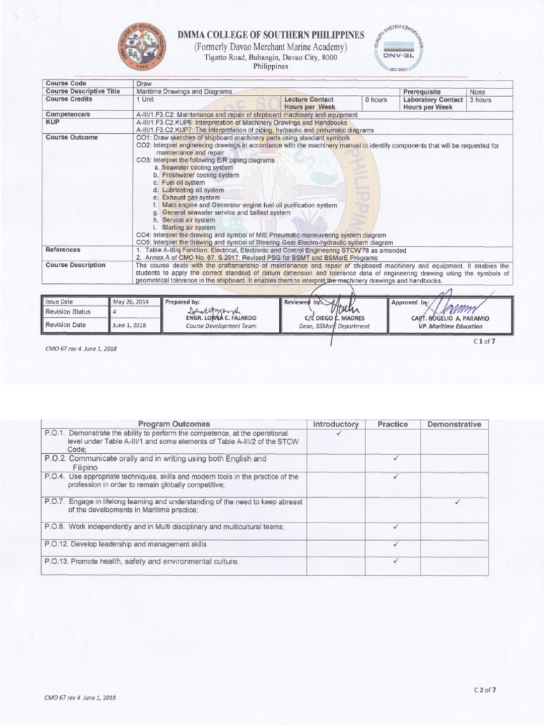 Maritime Drawings and Diagrams (Draw) | PDF